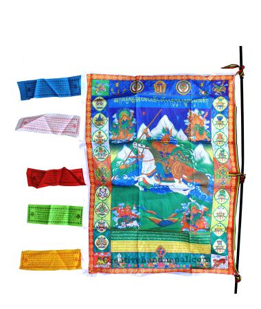 Vertical King Gesar of Ling Prayer flag | Creativehand Nepal
