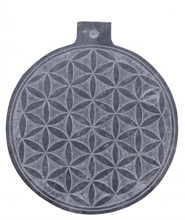 Eternal Harmony: Hand-Carved Flower of Life Stone Wall Hanging - Infuse ...
