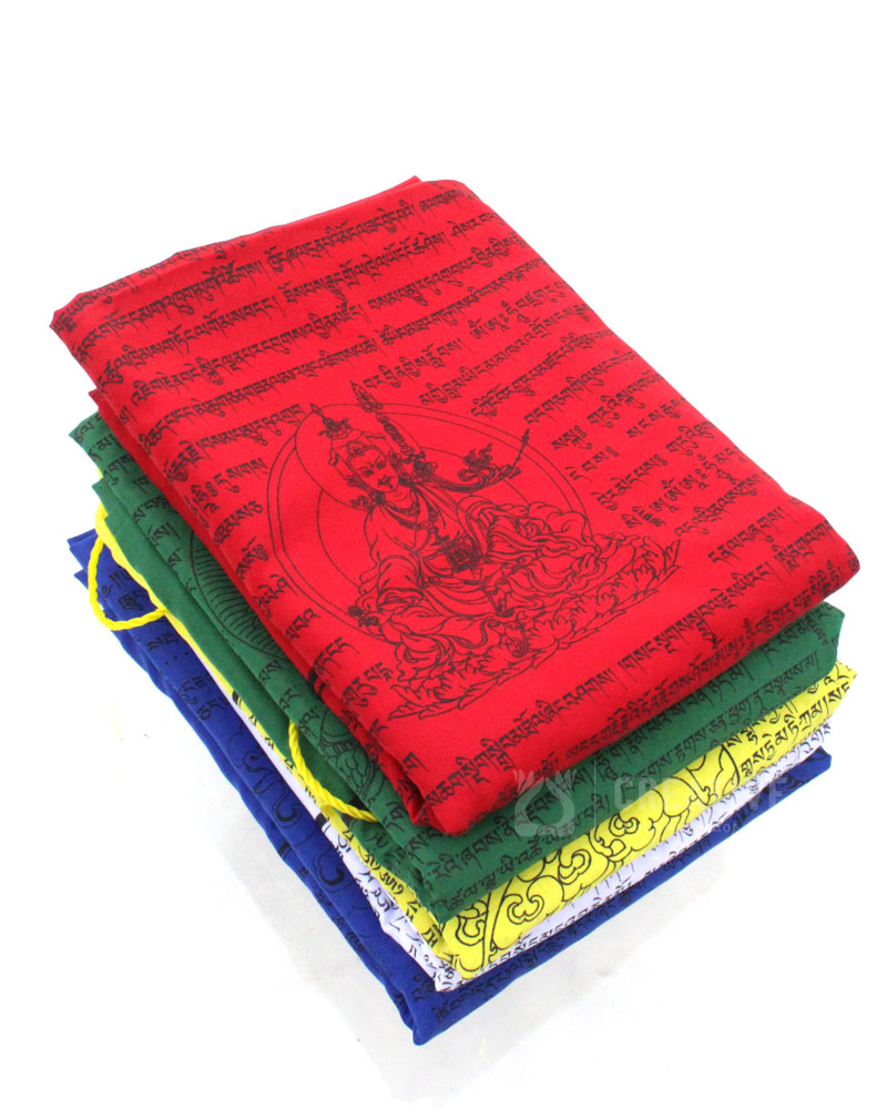 Vertical Tibetan Prayer Flags Five Tibetan Deities | Creativehand Nepal