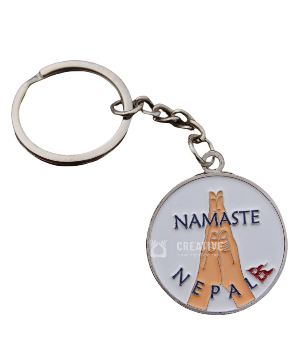 Namaste Nepal Metal key ring | Creativehand Nepal