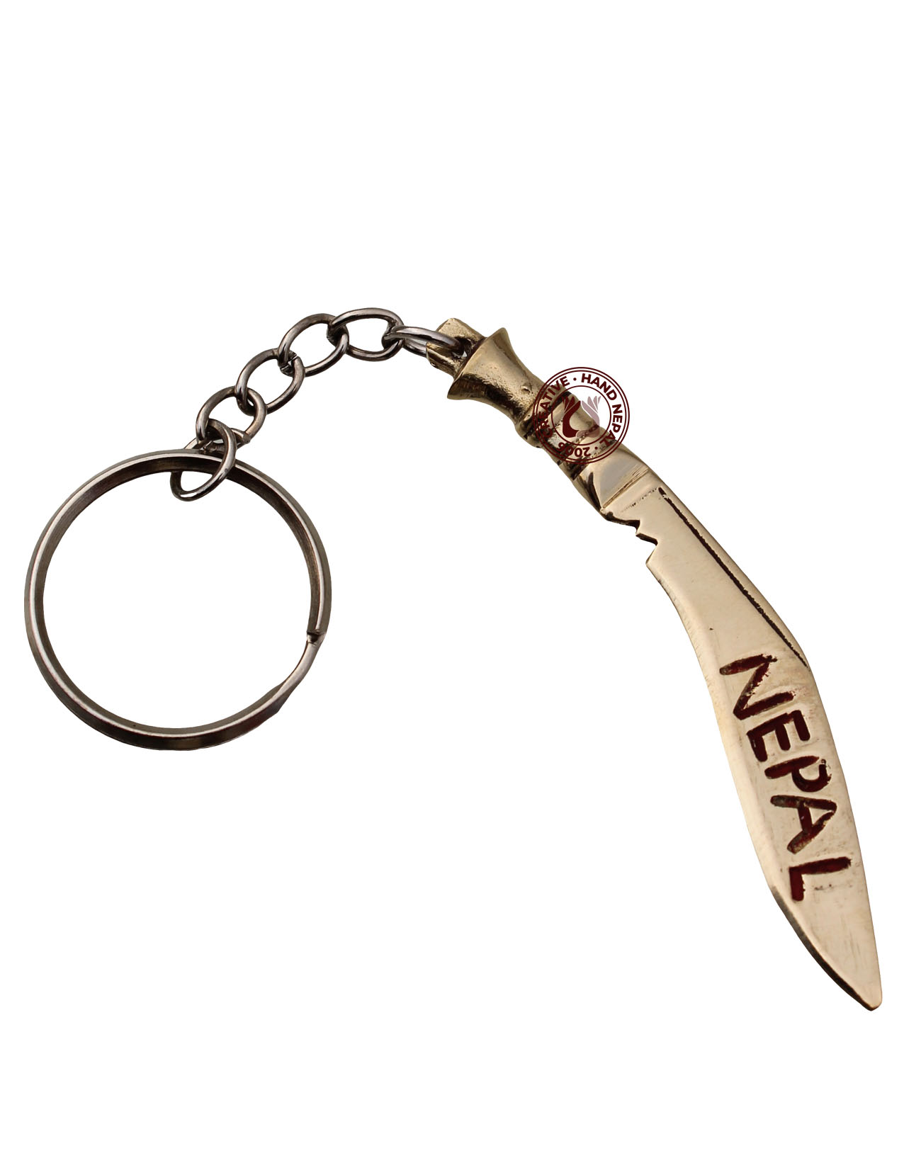Nepalese Khukuri Brass Key Ring | Creativehand Nepal