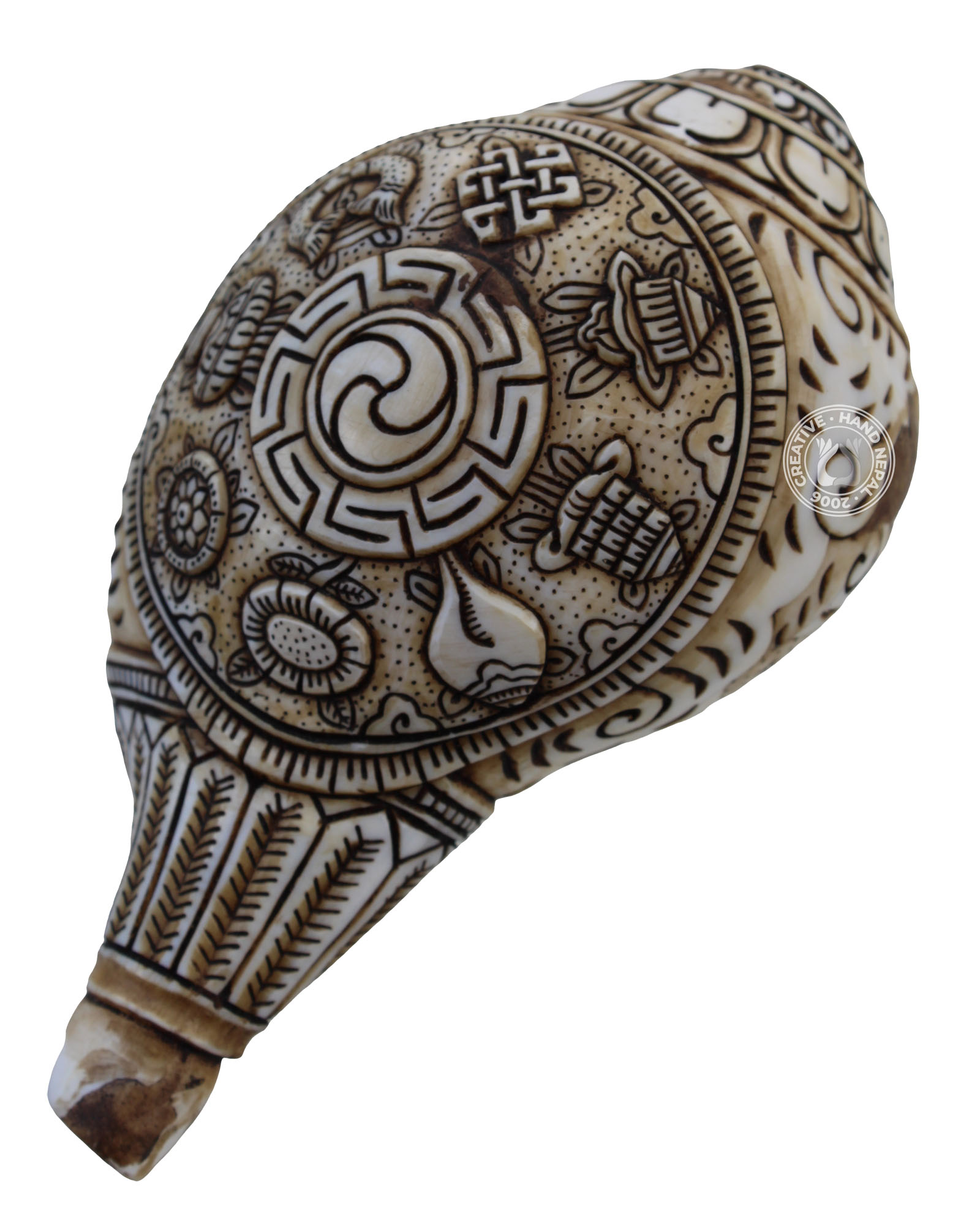 Embrace Auspicious Symbols with Hand-Carved Conch Shankha: Buy Online ...