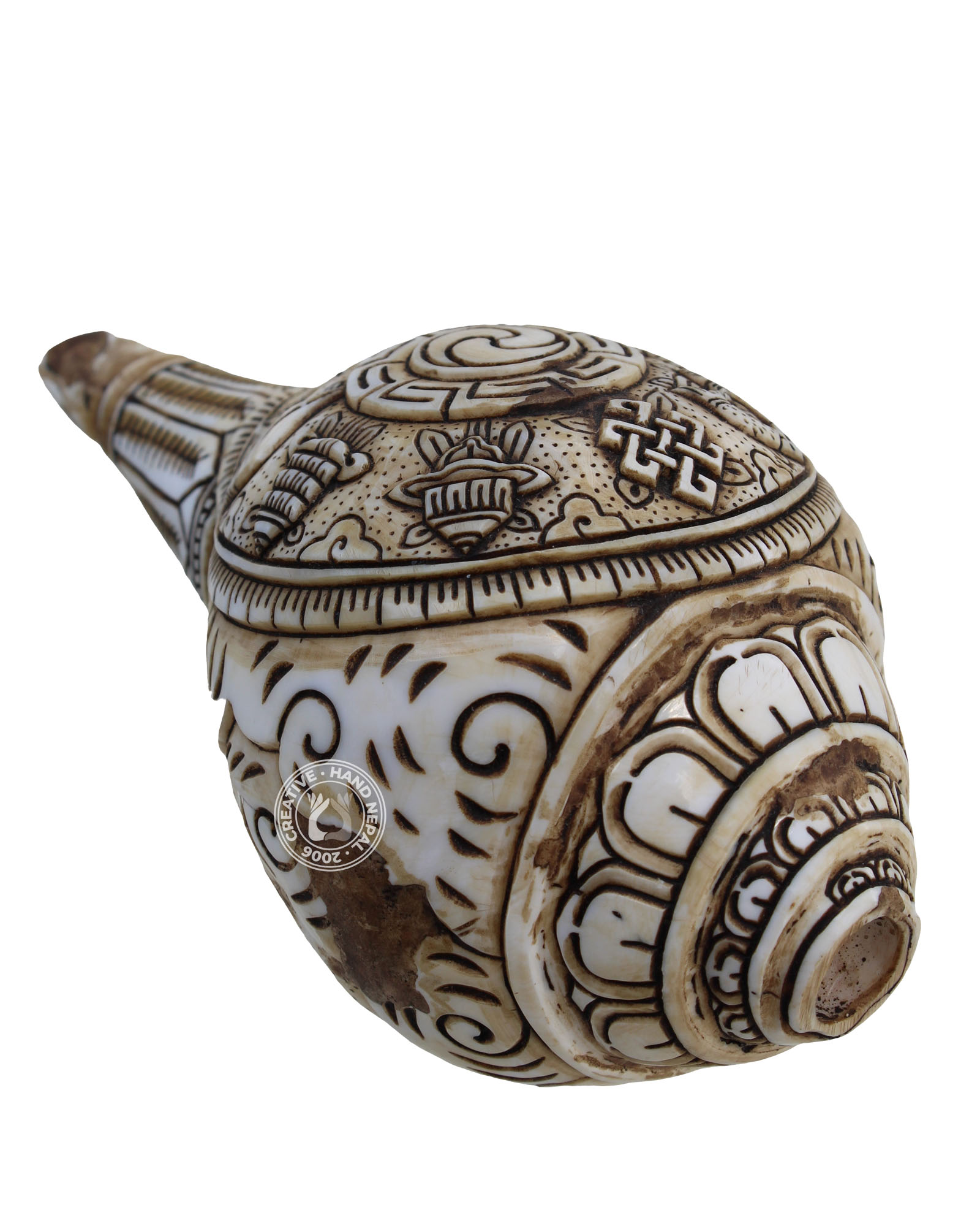 Embrace Auspicious Symbols with Hand-Carved Conch Shankha: Buy Online ...