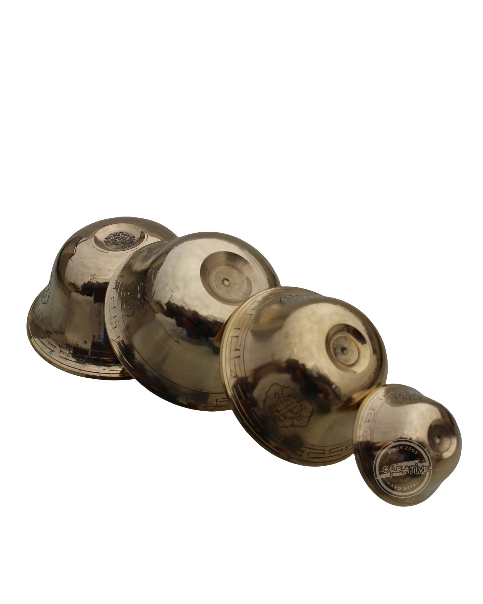 Sacred Serenity: Set of Seven Tibetan Buddhist Brass Water Offering ...