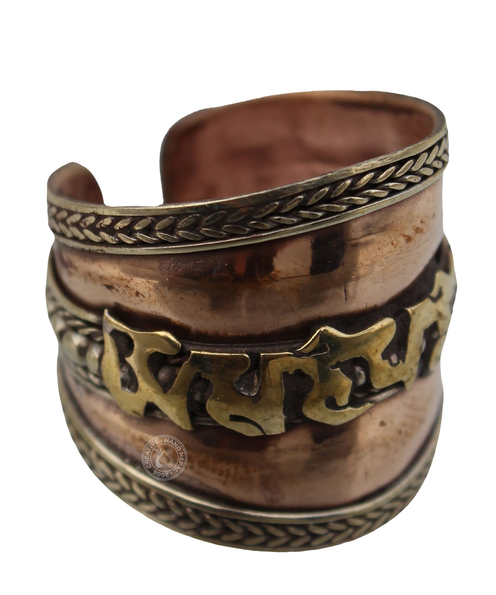 Tibetan Mantra Symbol Tibetan Copper Ring | Creativehand Nepal