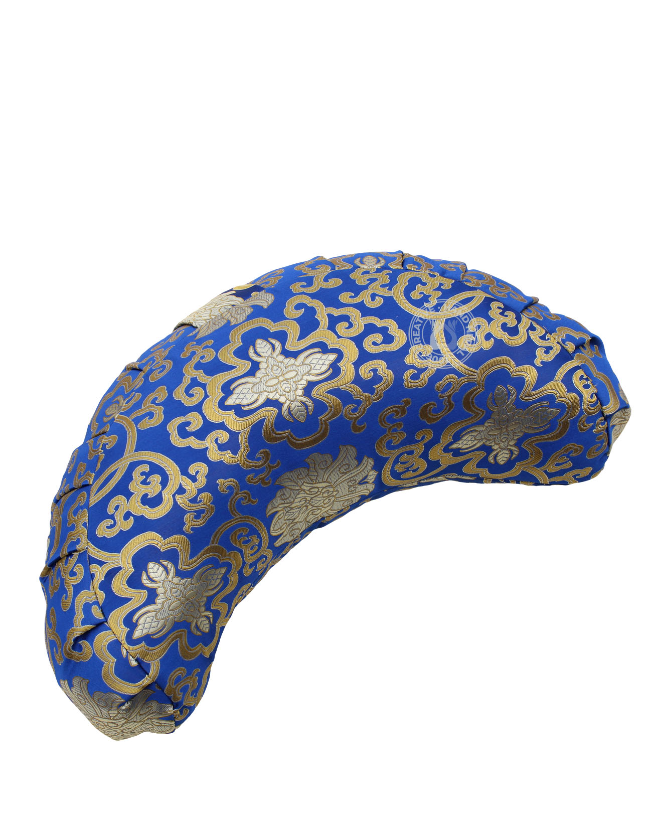 Crescent Red silk brocade zafu Cushion | Creativehand Nepal