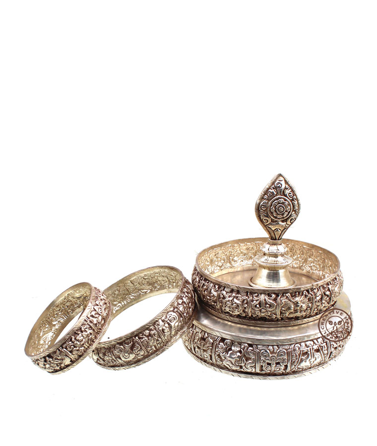 Auspicious carved Mandala offering Set | Creativehand Nepal