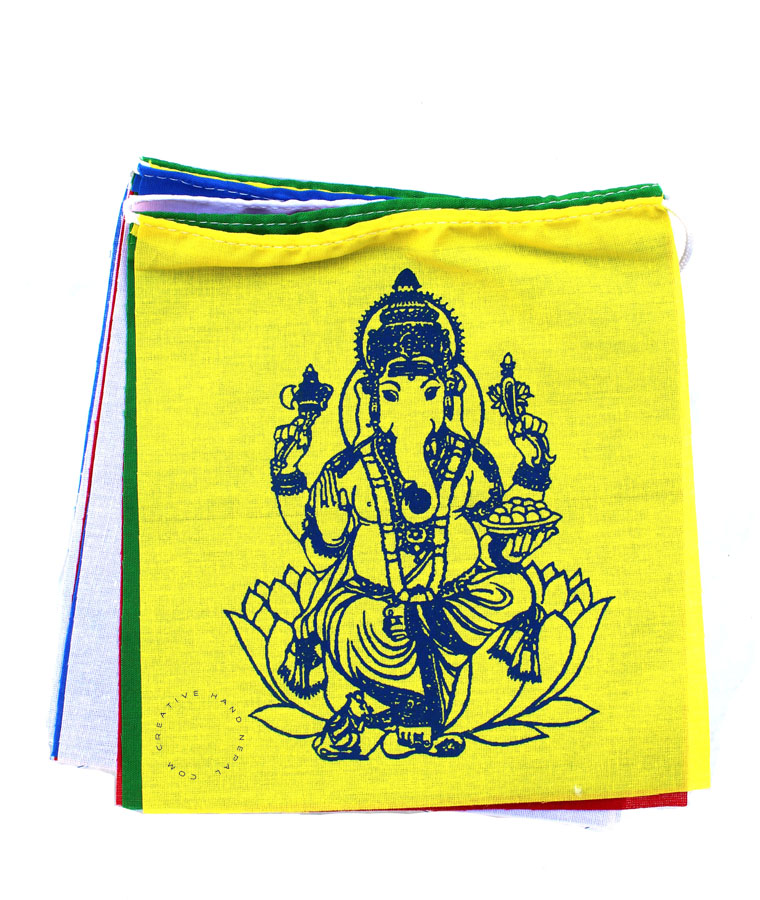 Lord Ganesh Prayer Flags - Invoke Divine Blessings and Remover of ...