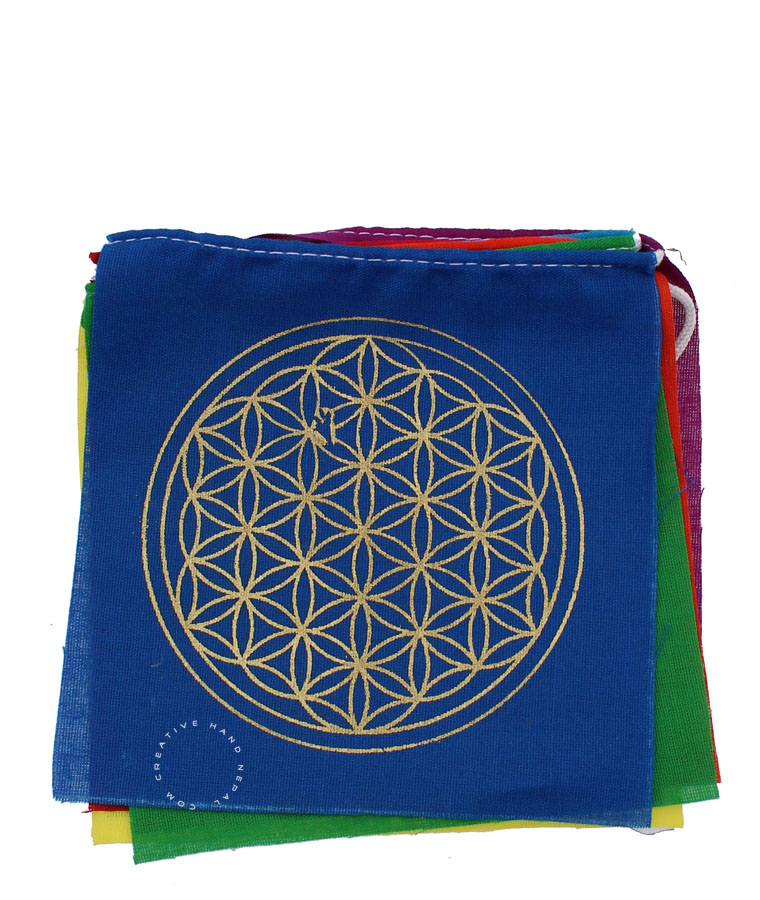 Sacred Geometry Rainbow Prayer Flags | Creativehand Nepal
