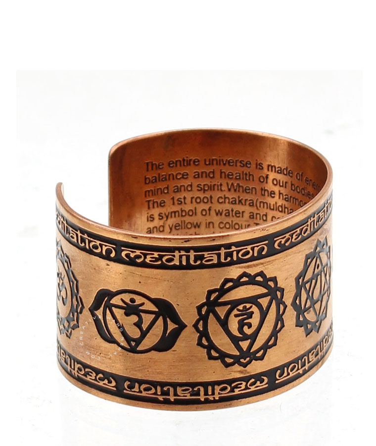 Seven Chakra Copper Bracelet | Creativehand Nepal