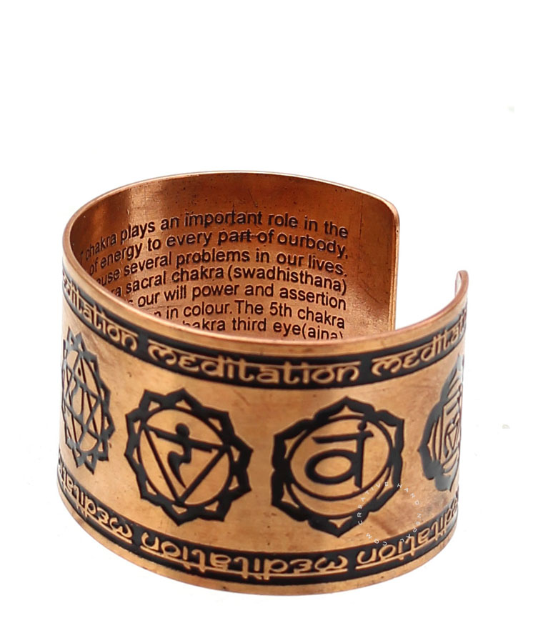 Seven Chakra Copper Bracelet | Creativehand Nepal
