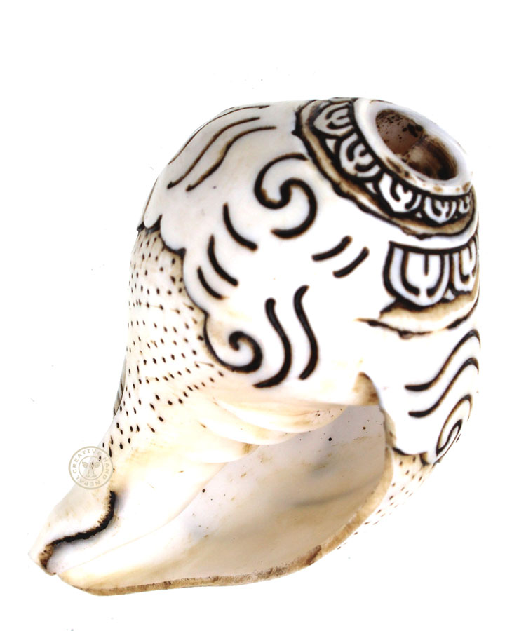 Buddha Carving Conch Shell | Creativehand Nepal