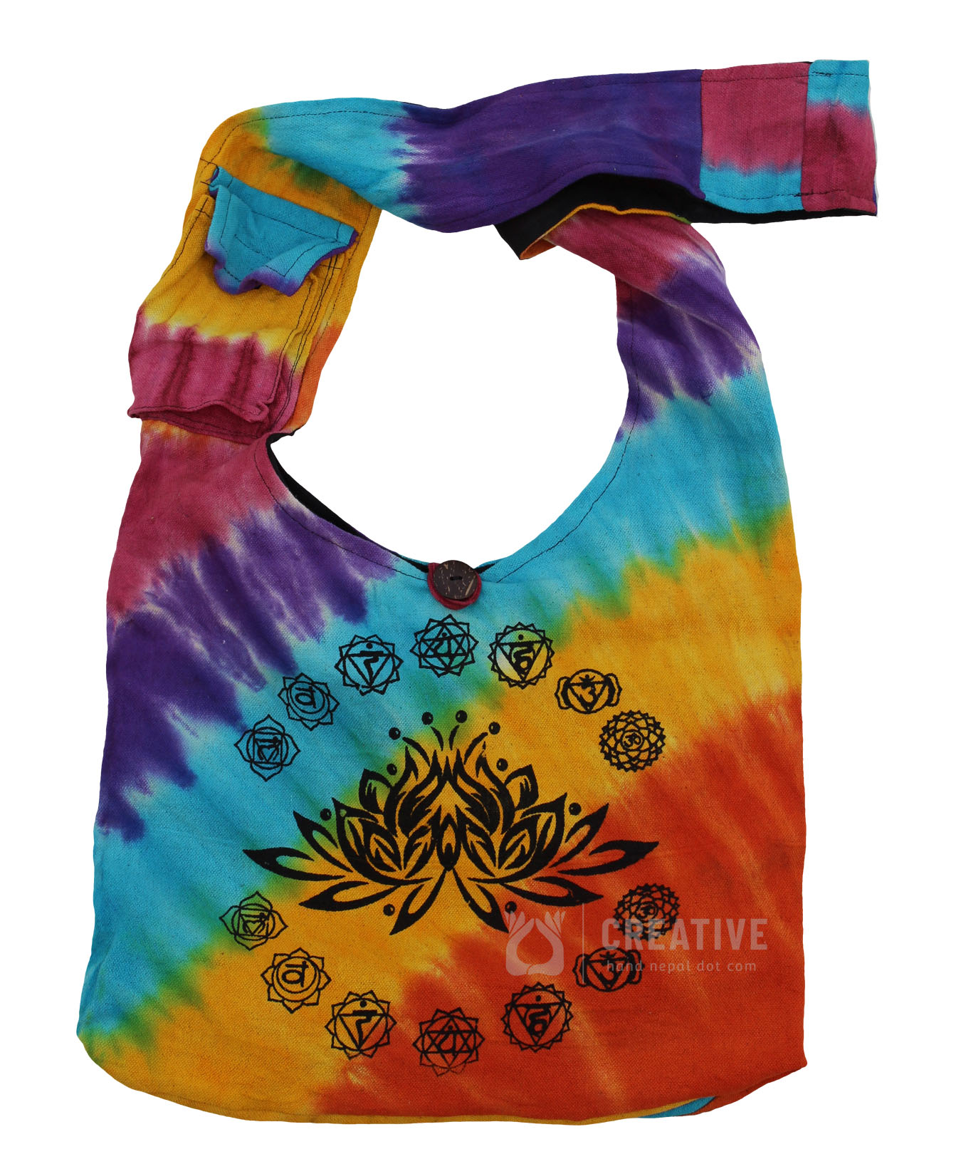 Seven Chakra Tie Dye Cotton Bag | Creativehand Nepal