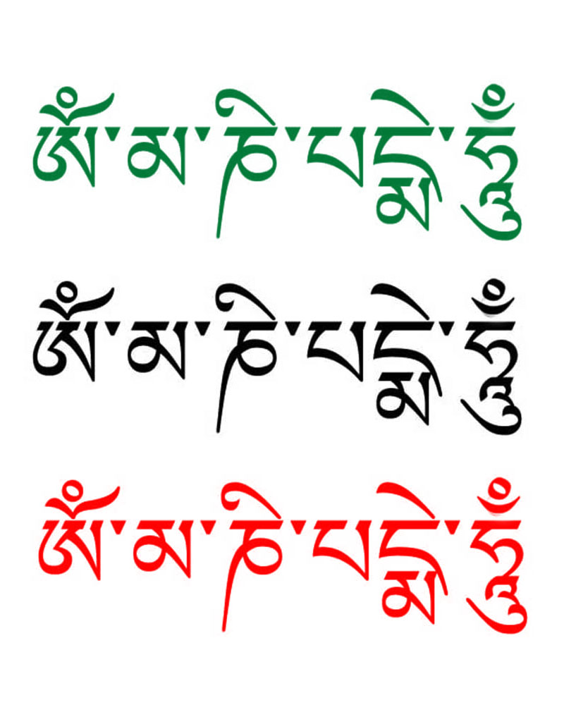 OM Mani Padme Hum Stickers (Packet of 10) | Creativehand Nepal