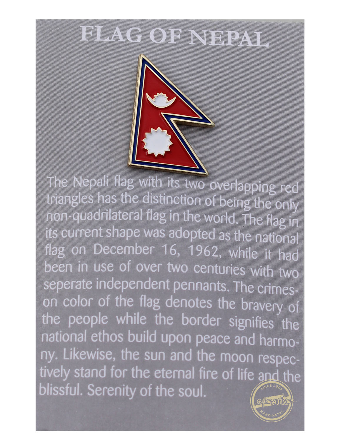 Nepal Flag Pin Badge - Express Your Patriotism with National Pride ...