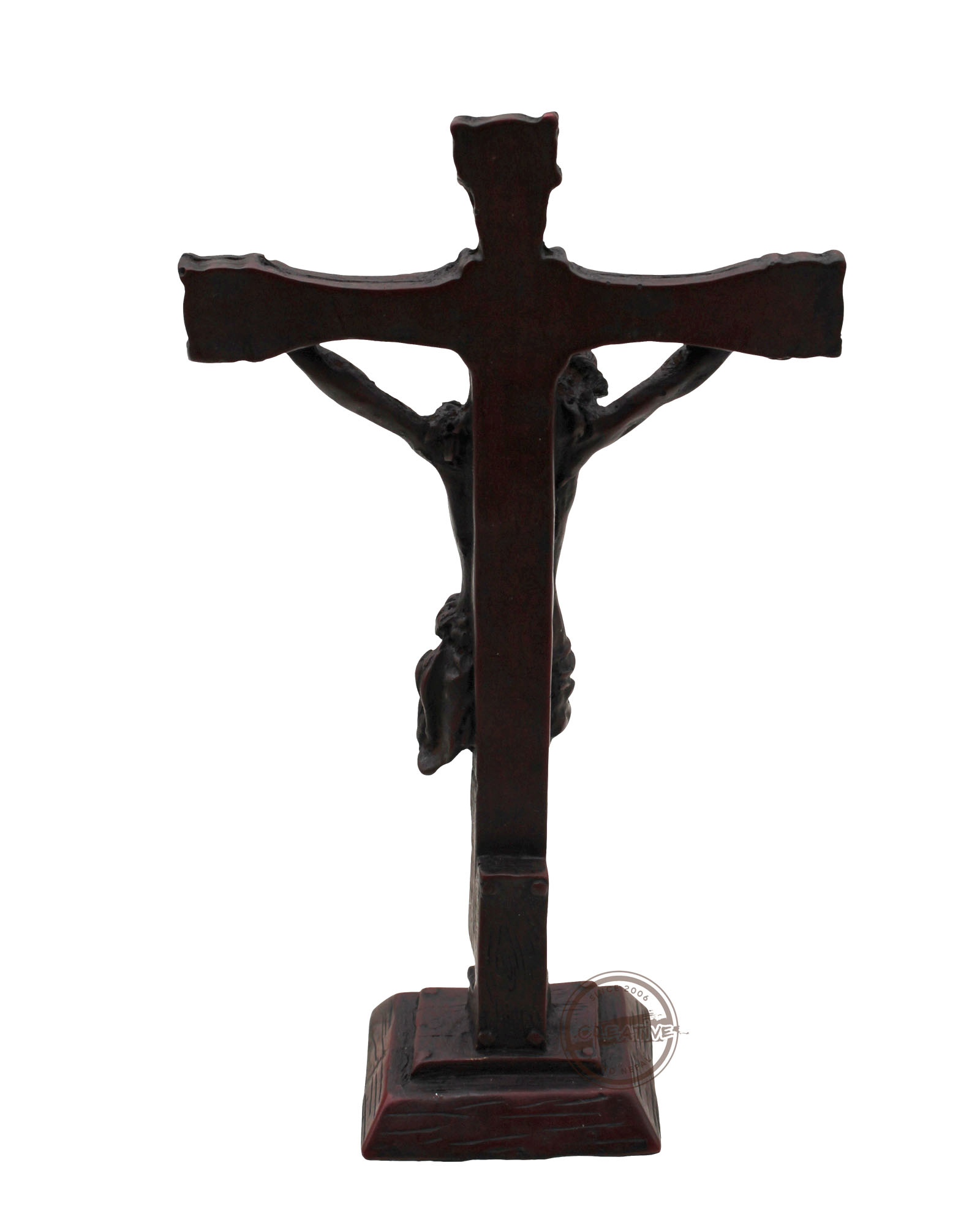 Jesus Christ Crucifix Red Resin Statue | Creativehand Nepal