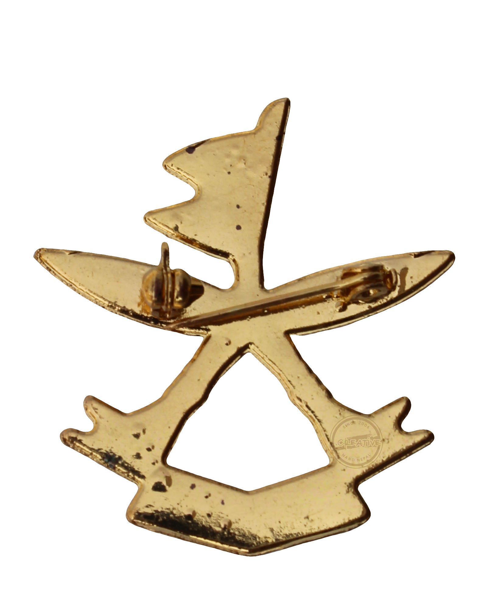 Nepal Flag Inspired Cross Khukuri Pin - Wear Your Pride | Creativehand ...