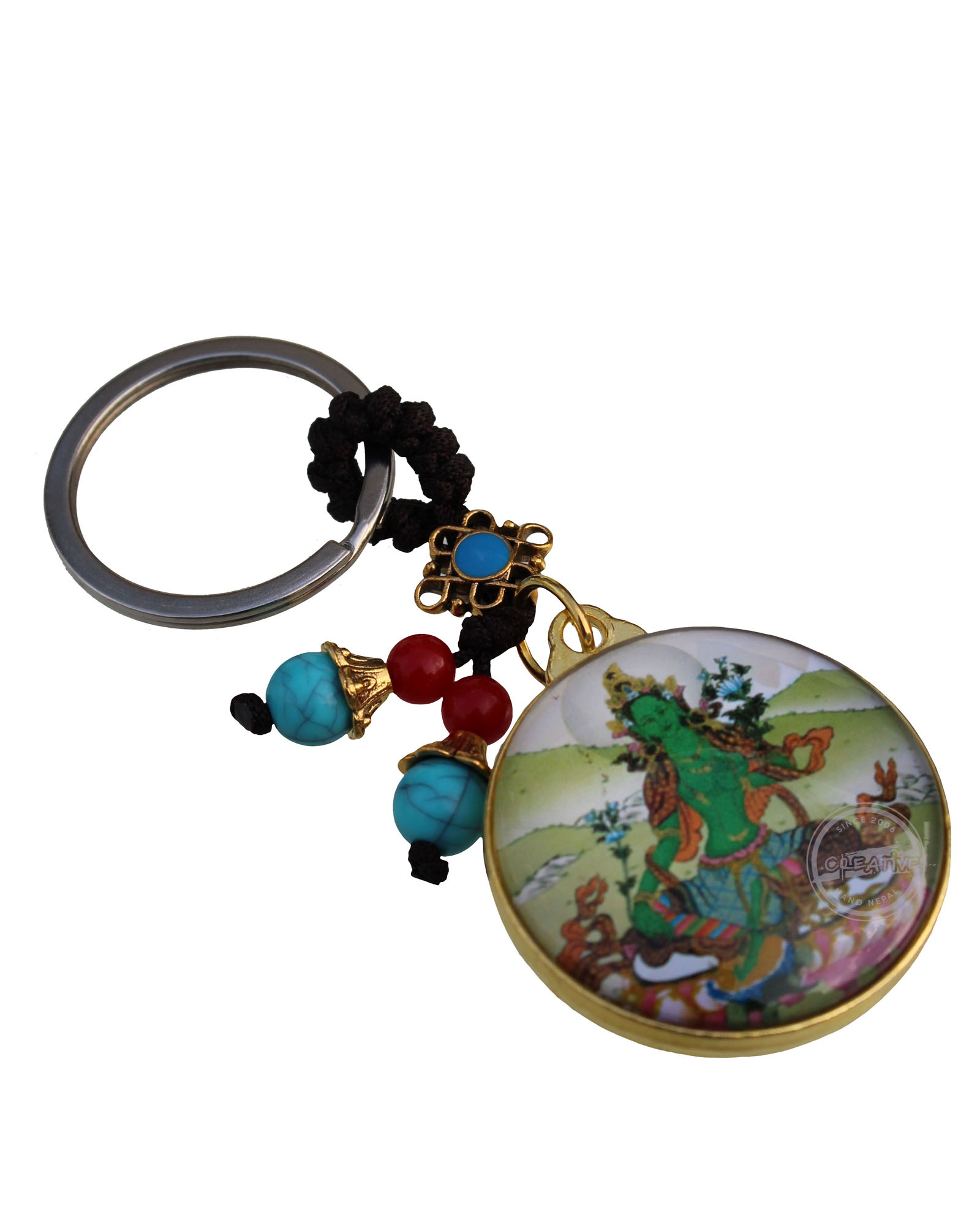 Tibetan Green Tara Key Ring | Creativehand Nepal