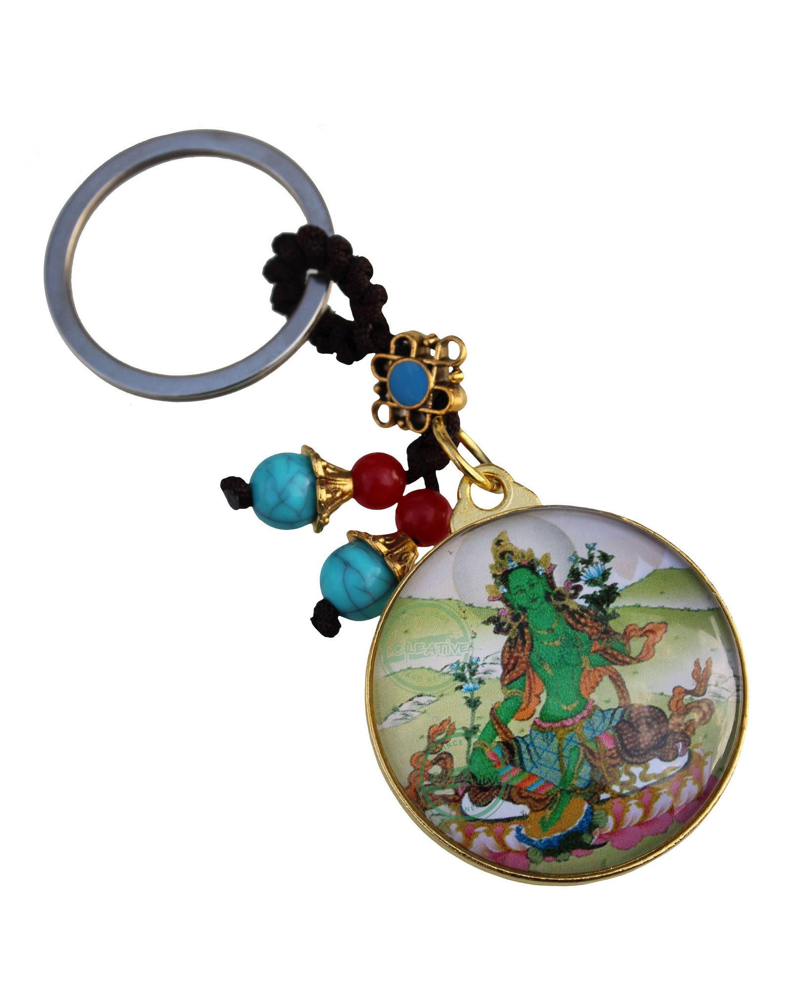 Tibetan Green Tara Key Ring | Creativehand Nepal