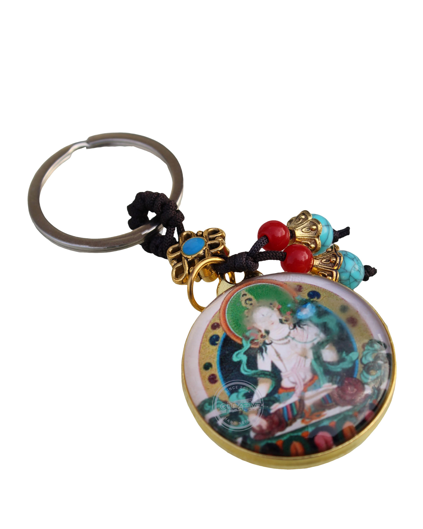 Tibetan White Tara Key Ring | Creativehand Nepal