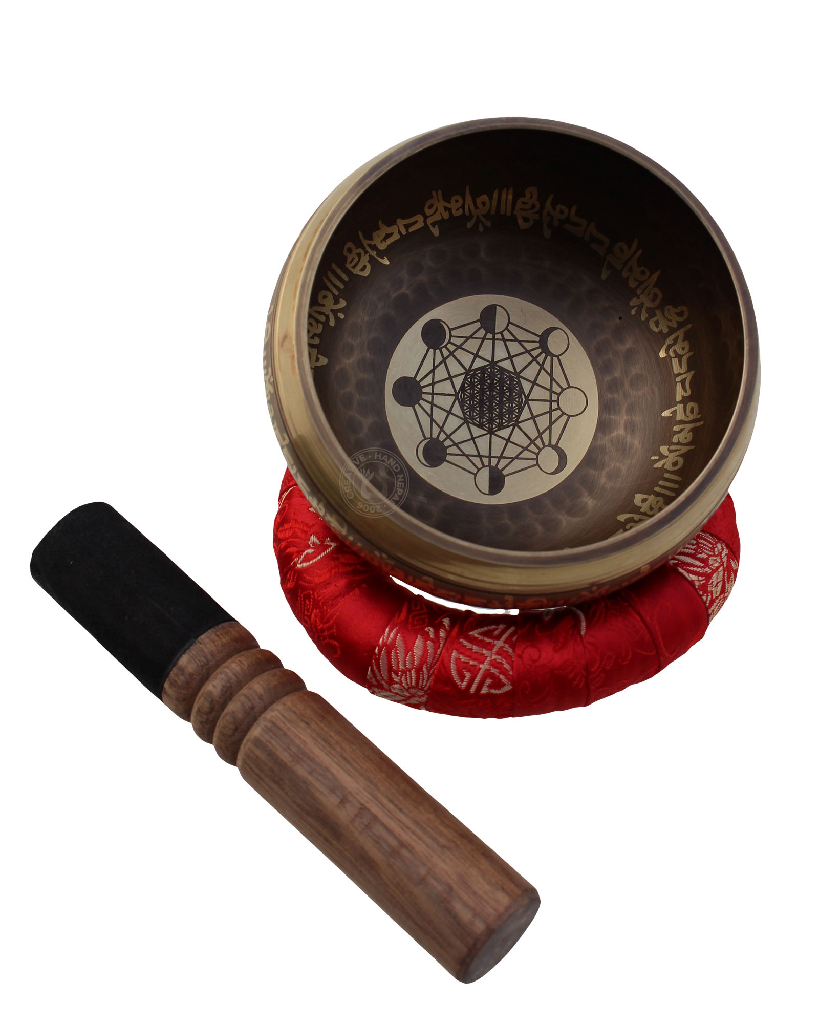 Hand Hammered Moon Phase Singing Bowl for Meditation and Sound Healing ...