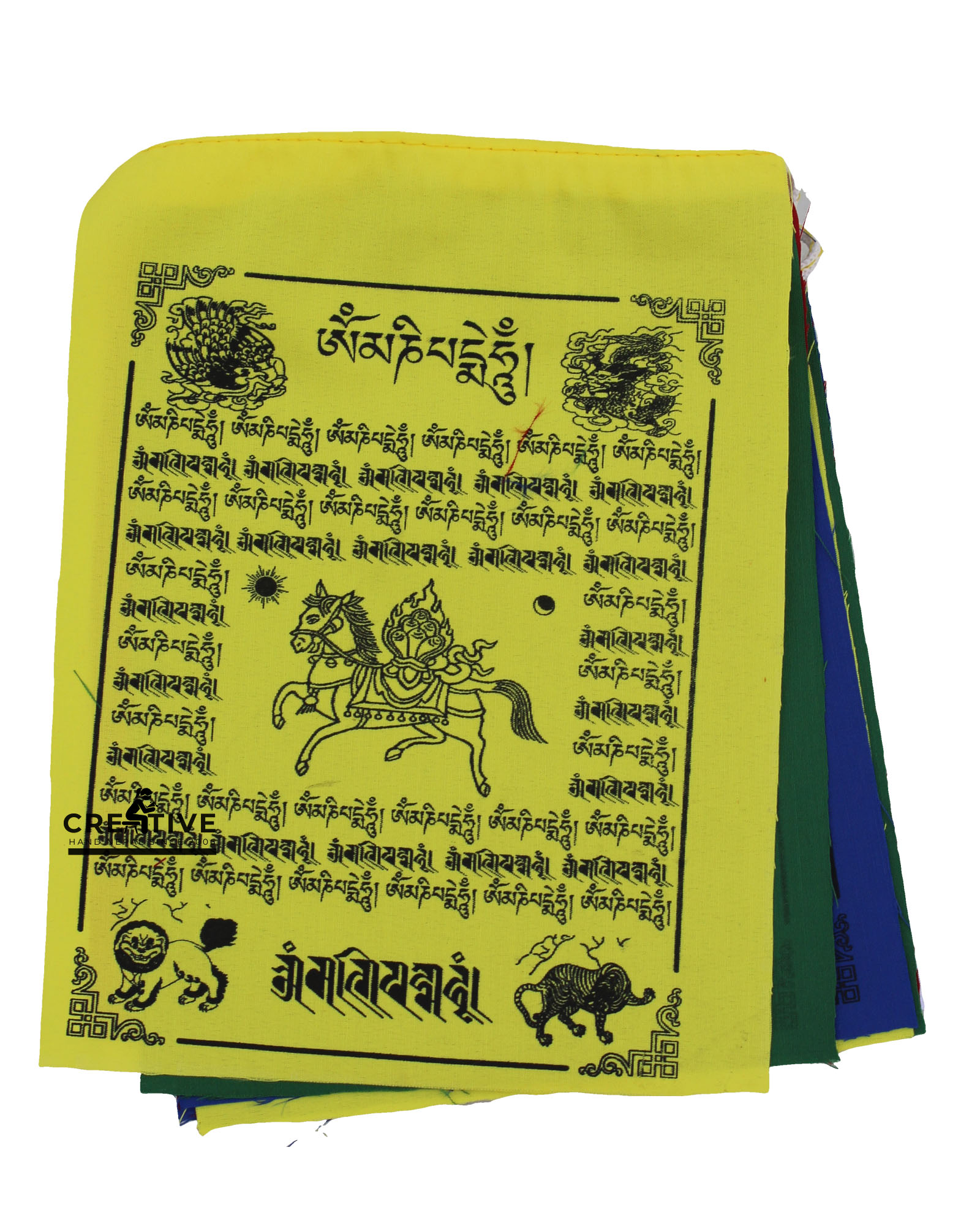 Wind Horse (Lungta) Prayer Flags – Tibetan Script & Ranjana Lipi ...