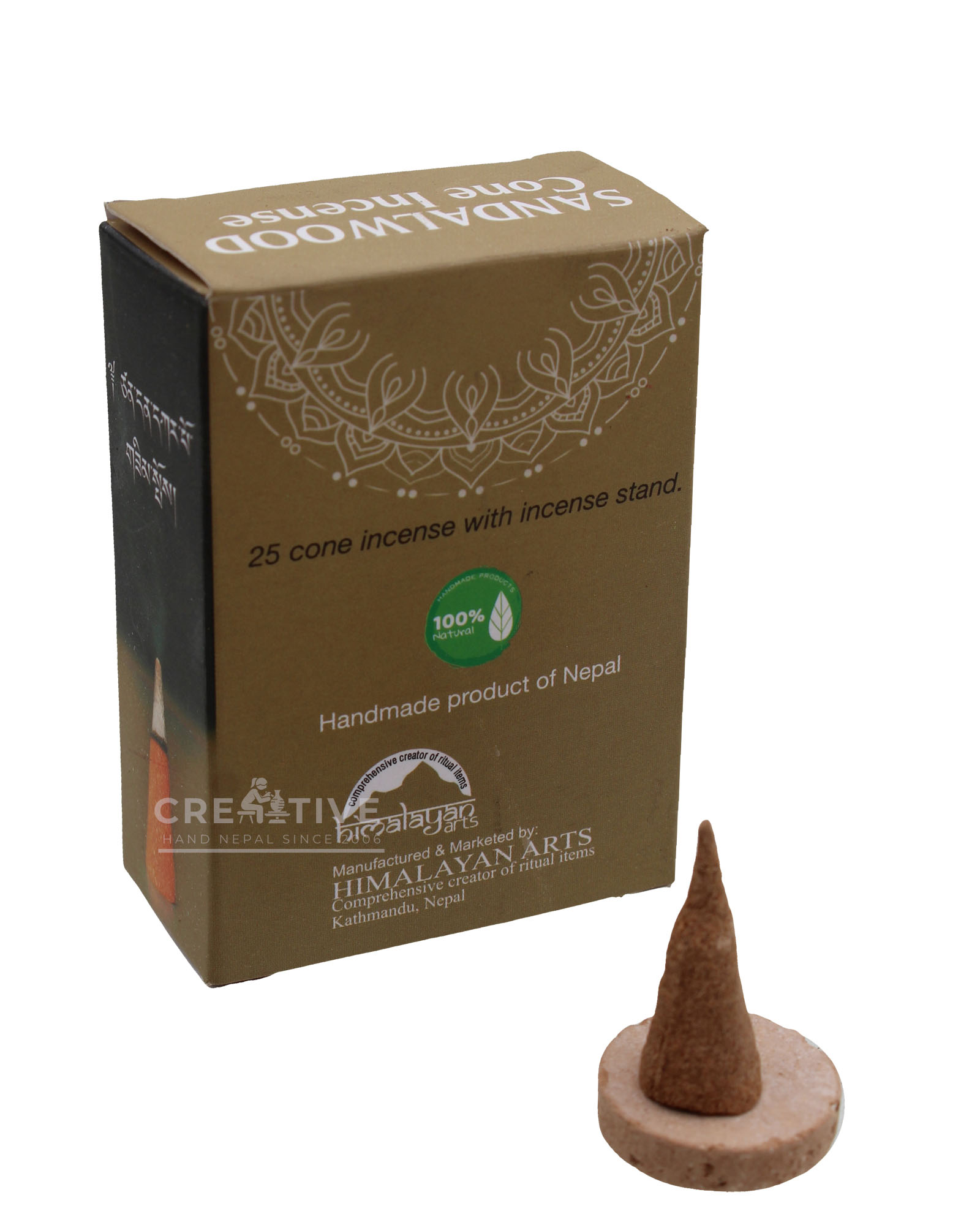 Himalayan Sandalwood Cone Incense – Handmade with 25 Cones & Stand ...