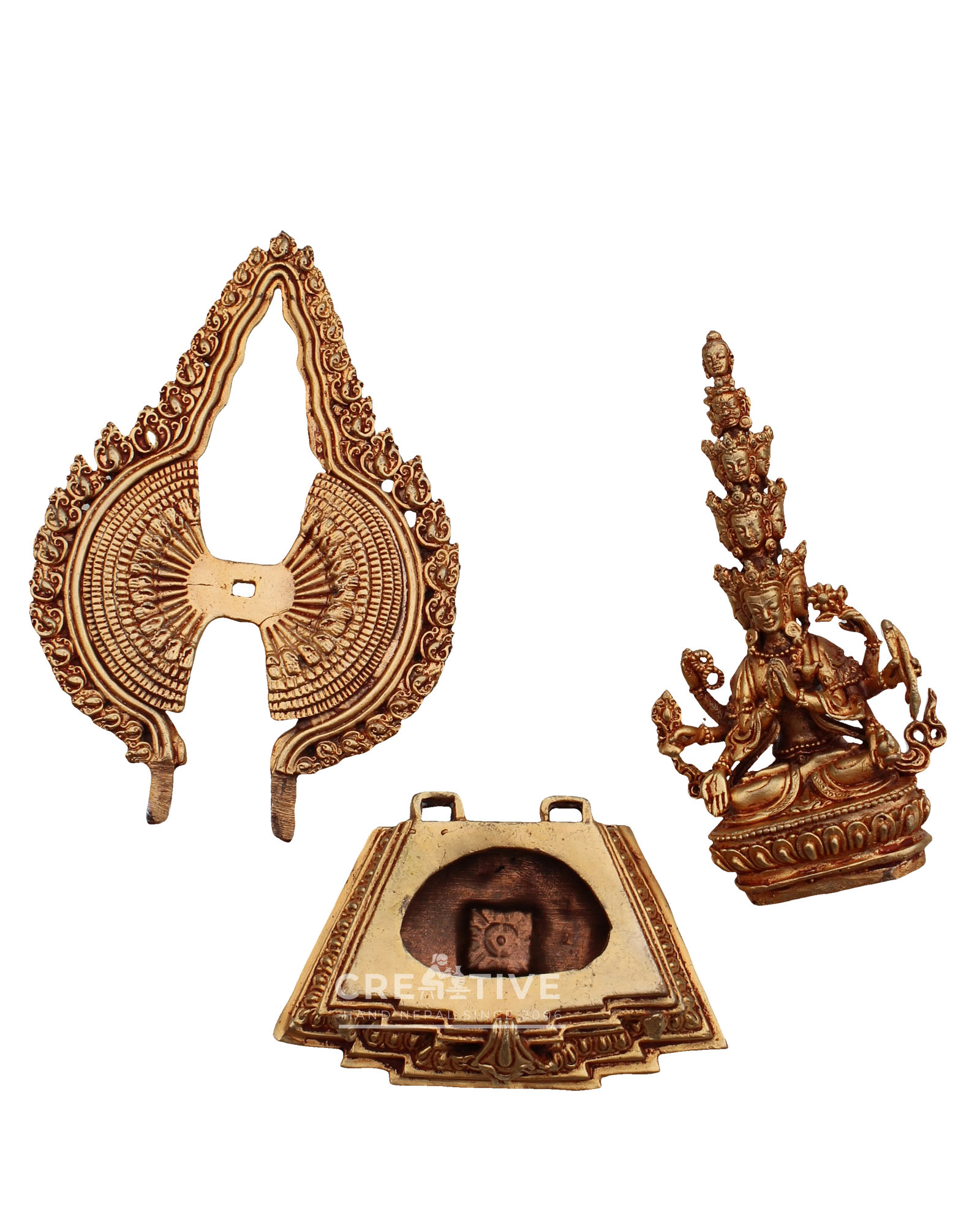 Gold-Plated 1000 Arms Avalokiteshvara Statue – Chenrezig Bodhisattva of ...