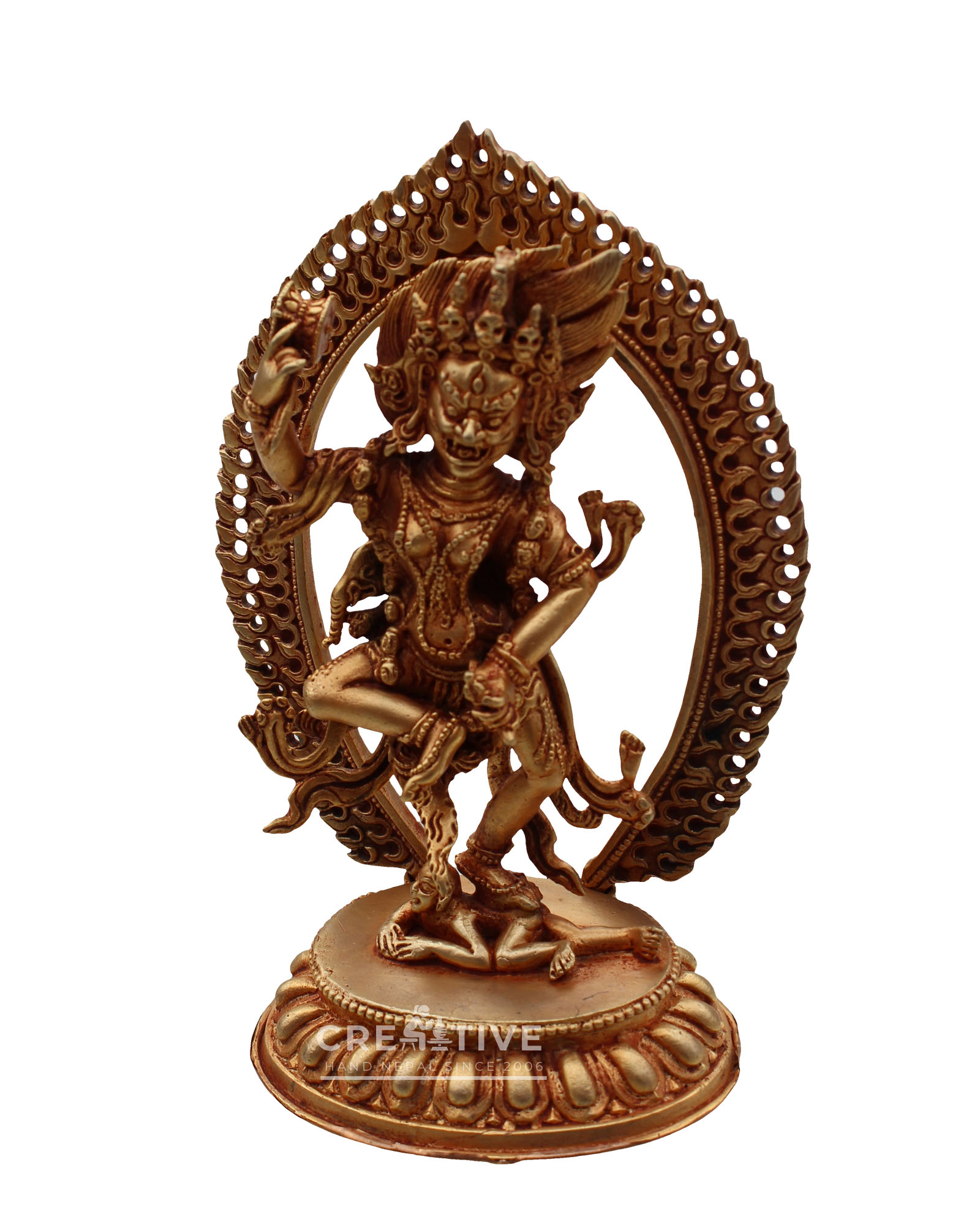 Troma Nagmo Statue – Gold-Plated Fierce Wisdom Dakini | Handmade ...
