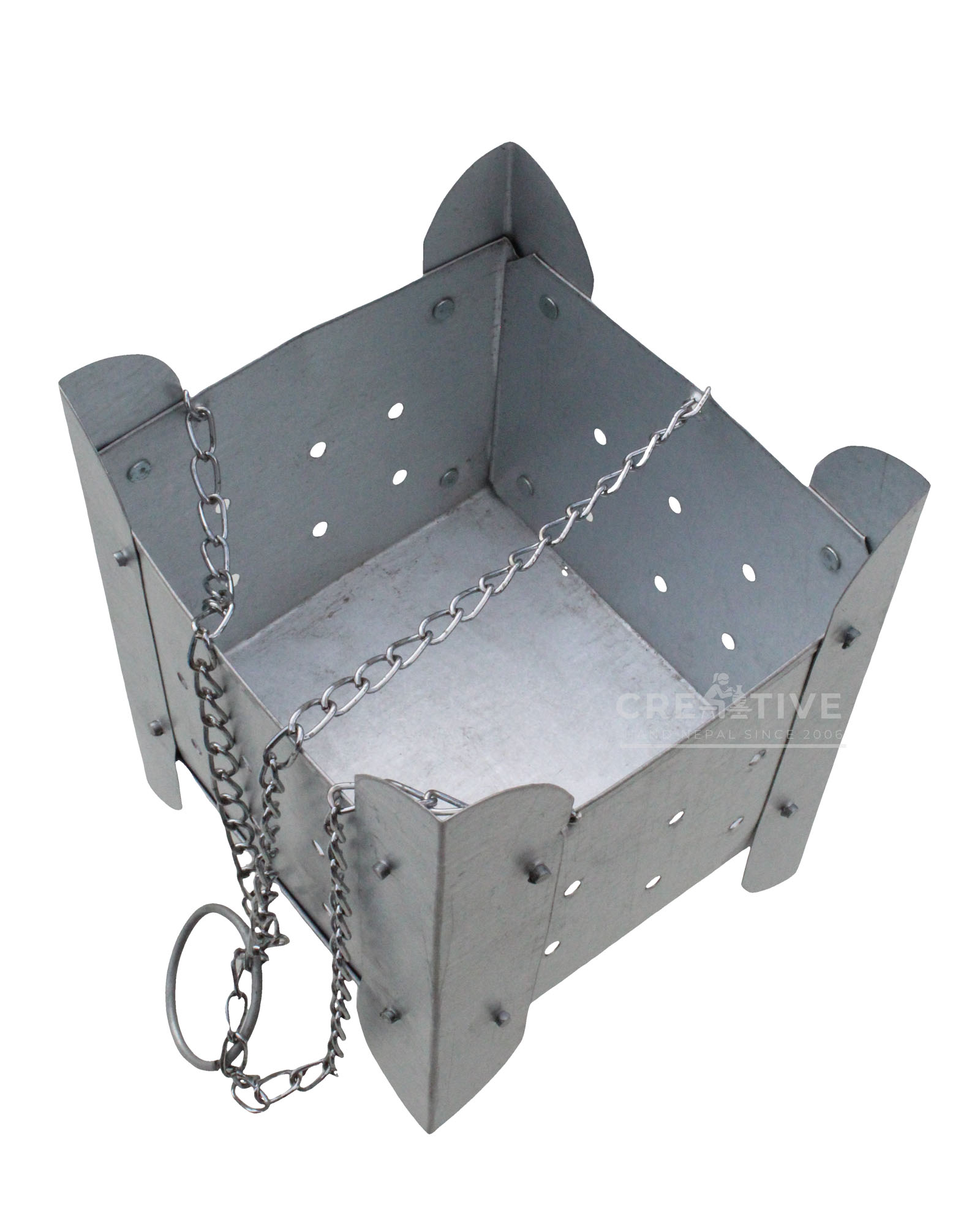 Recycled Tin Metal Tibetan Powder Incense Burner | Creativehand Nepal