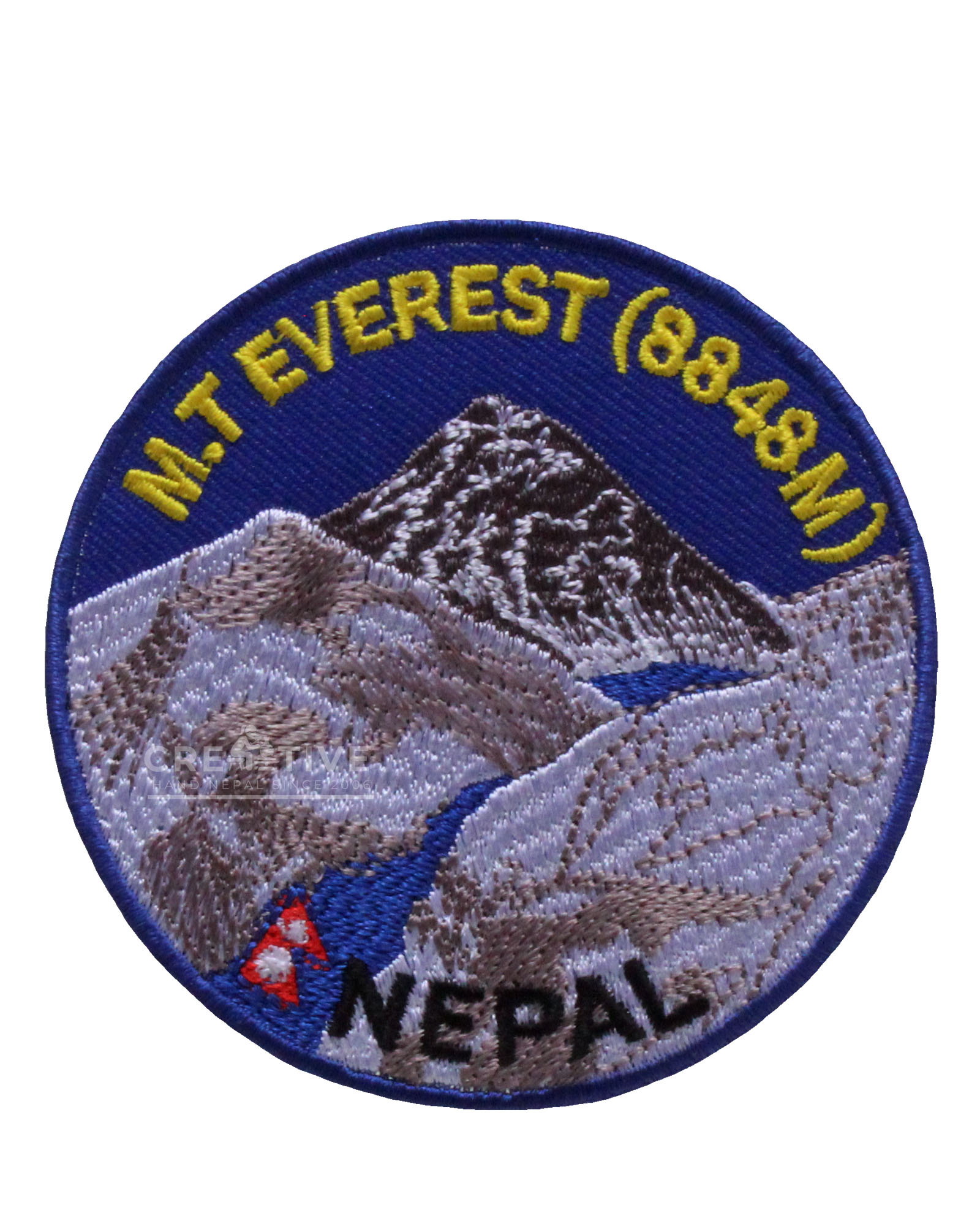 Mt. Everest 8848m Patch â€“ Embroidered Iron-On | Creativehand Nepal
