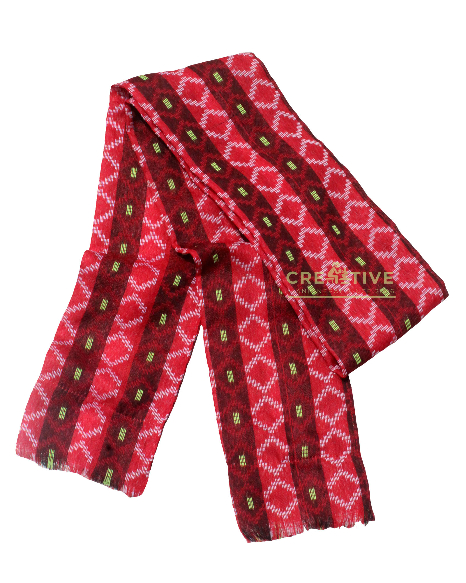 Handmade Nepali Dhaka Khada Scarf – Traditional Welcome Gift Scarf ...