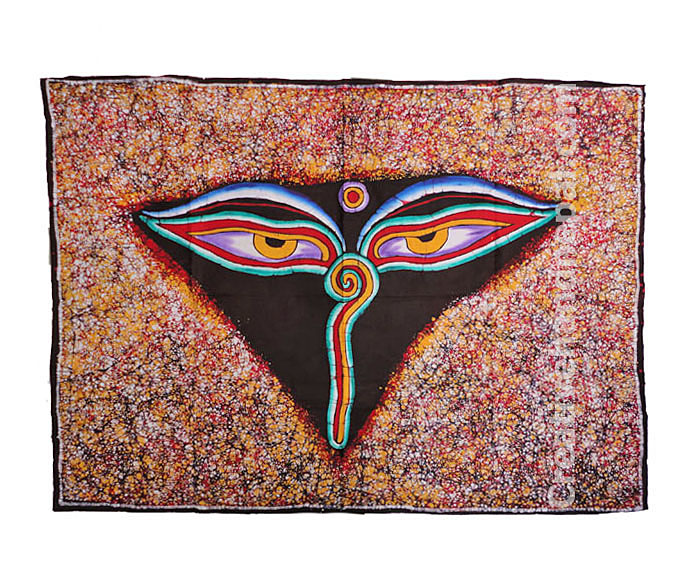 Buddha Eyes Batik Art 34 x 50 inch | Creativehand Nepal